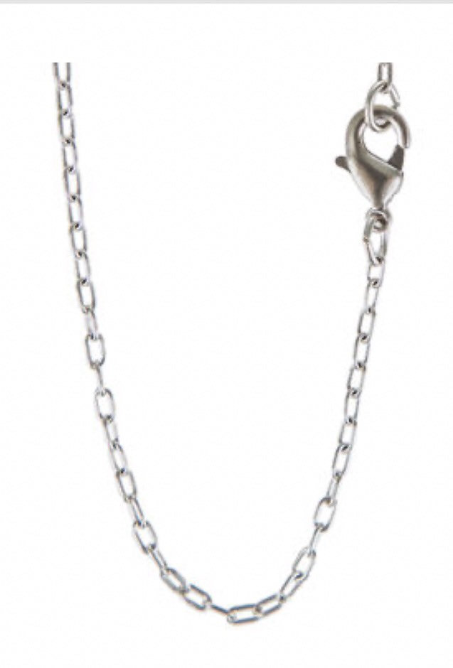 18” Sterling Silver Plated Cable Chain Necklace on Luulla