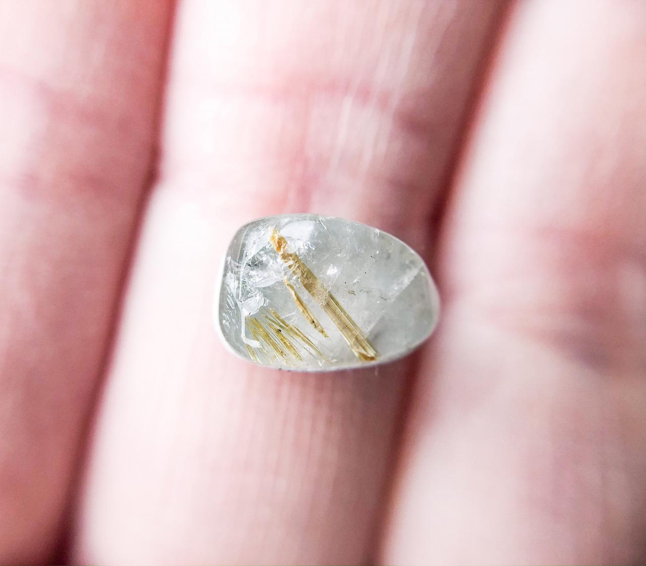 Raw Rutilated Quartz Stone Available For Custom Ring, Rutile Quartz ...