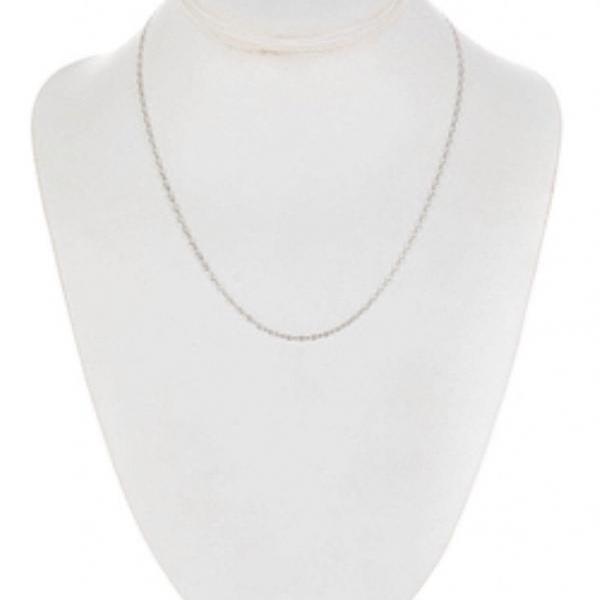 18” Sterling Silver Plated Cable Chain Necklace on Luulla